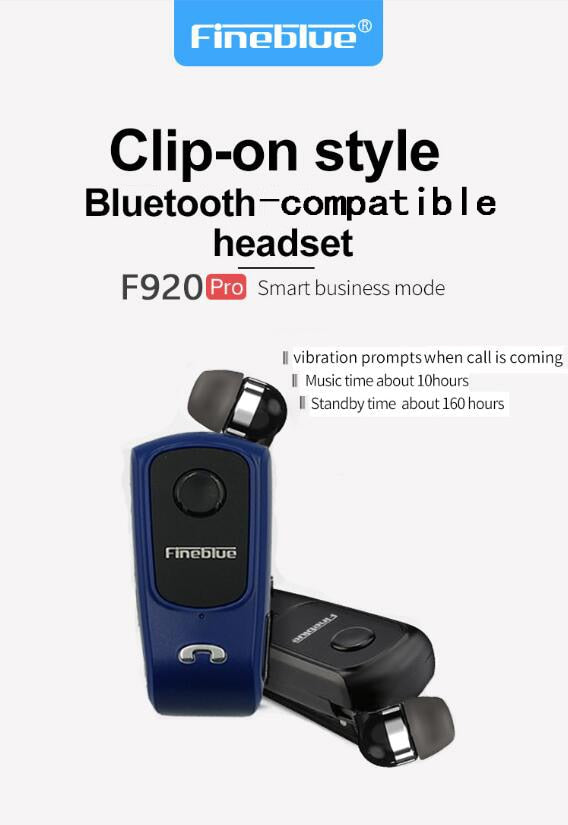 Fineblue F920 Pro BT5.0 Mini Wireless Bluetooth Headset with Call Remi – ZuZu.ch